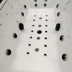 BPS-koupelny Hydromasážní vana HYD-MO925BL 180x100 ČERNÁ s ohřevem vody