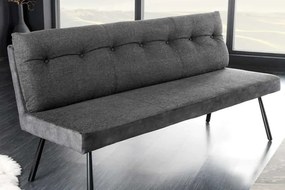 Designová čalouněná lavice s taštičkovými pružinami Avignon antracit 160cm