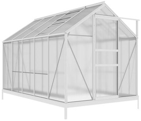 IWHome Zahradní skleník DEMETER A101-D 5,93m² alu 201x190x312 cm PC 4 mm + základna IWH-10270003