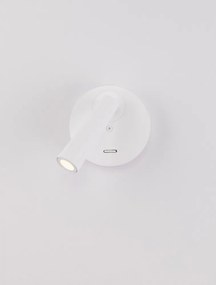 Matně bílé hliníkové LED bodové svítidlo s ohybatelnou konstrukcí 7x10 cm Tico – Nova Luce