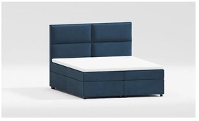 Tmavě modrá boxspring postel s úložným prostorem 180x200 cm Rico – Ropez