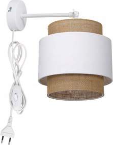 Nástěnná Lampa Boho Jutová S Vypínačem