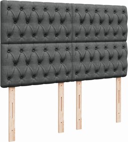Box spring postel s matrací tmavě šedá 140x200 cm textil 3291311