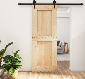 vidaXL Posuvné dveře s kováním 80 x 210 cm masivní borové dřevo [3203237]