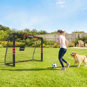SPORTNOW Fotbalová branka do zahrady 1,8 x 1,2 m pro mládež a dospělé Robustní venkovní branka s brankovou sítí, polstrováním a zemními kotvami