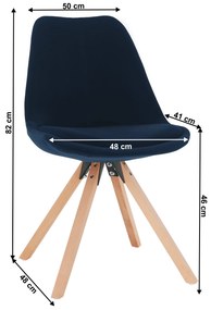 Jídelní židle Fra (modrá + buk). 1028859
