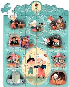 DJECO Puzzle s příběhem Pinokio / 54 dílků / 38x50 cm