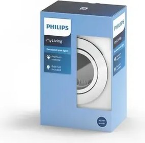 Philips Donegal lesklý chrom / Podhledové svítidlo / GU10 / 5,5W bez z