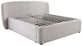 Invicta Čalouněná postel ART DECO 180x200 s úložným prostorem šedá 45332