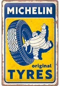 Postershop Plechová cedule - Michelin - Original Tyres 30x20 cm