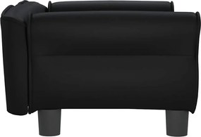 Pelíšek pro psy černý 70 x 45 x 30 cm umělá kůže 171831