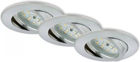 Briloner 7296-039 - SADA 3x LED Koupel podhledové svítidlo 1xLED/6,5W/230V IP23