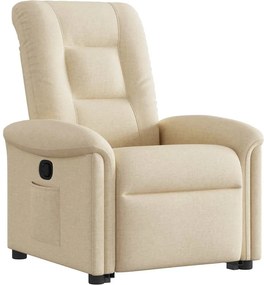 Zvedací polohovací křeslo krémové textil 3303262