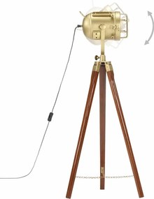 Stojací lampa na stativu masivní mangovníkové dřevo 97 cm 286109