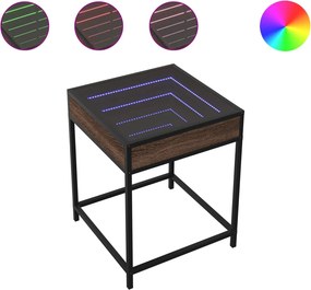 Noční stolek s Infinity LED hnědý dub 40 x 40 x 51 cm 3284095