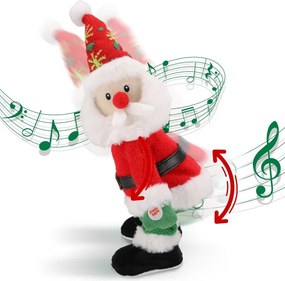 Vánoční dekorace Santa Claus zelená / červená 40 cm