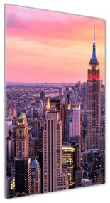 Wallmuralia Vertikální Fotoobraz na skle Nový York západ slunce 50x100