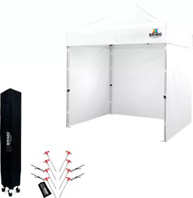 BRIMO Nůžkový párty stan SUPER 2x2 m 3 stěny bílý