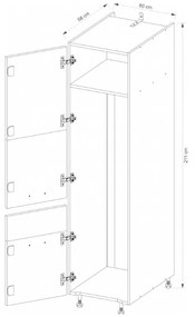 Kuchyňská linka INFINITY b | 220x290 + 140 cm | artisan/bílá lesk | VÝBĚR KOVÁNÍ