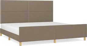 Rám postele bez matrace taupe 200 x 200 cm textil 3125004