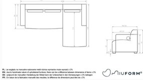 Světle šedá rohová pohovka (pravý roh) Flex Felix – Miuform