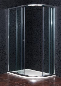ARTTEC Sprchový kout čtvrtkruhový KLASIK 110 x 80 cm čiré sklo PAN01001