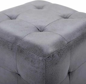 Noční stolky 2 ks šedé 30 x 30 x 30 cm umělá broušená kůže 249015