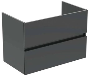 Ideal Standard Eurovit+ - Umyvadlová skříňka, 55x80x44 cm, 2 zásuvky, lesklá šedá R0263TI