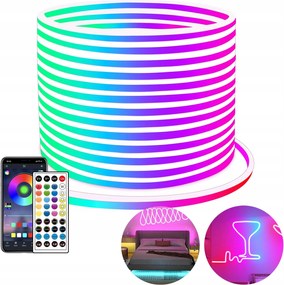 Led Pásek 20 M Neon Rgb Led Bluetooth Aplikace Dálkový Ovladač Sada IP65