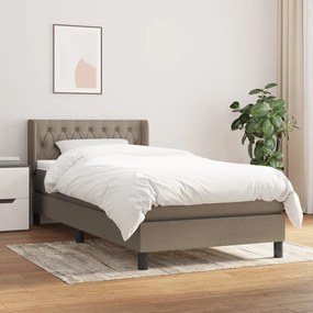 Box spring postel s matrací taupe 90x190 cm textil 3129917