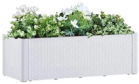 Zahradní vyvýšený záhon se samozavlažováním bílý 100x43x33 cm,  313959