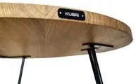KUBRi 0502 - 60 cm dubový konferneční stolek s kovovými nohami