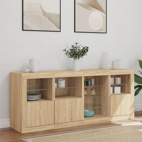 Příborník s LED osvětlením dub sonoma 164 x 37 x 67 cm 3209053