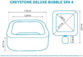 Intex | Vířivý bazén Pure Spa Greystone Deluxe Bubble Spa 4 NP | 11400294