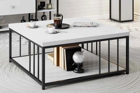 Designový konferenční stolek Natine 90 cm bílý/černý