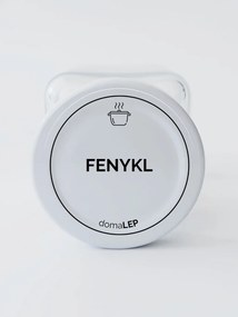 Samolepka na kořenky FENYKL průhledná 5 cm tučné písmo
