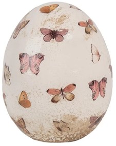 Dekorace keramické vajíčko s motýlky Butterfly Paradise M – 10x12 cm