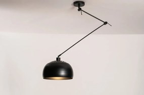 Závěsné černé designové svítidlo nad stůl Snap Light Monaco Black and Black