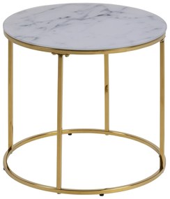 Kulatý konferenční stolek Mramorový vzor Glamour 50 cm OMEN