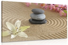 Obraz Zen zahrada a kameny v písku