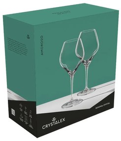 Crystalex - Bohemia Crystal Sklenice na bílé a červené víno Amoroso 350 ml, 2 ks