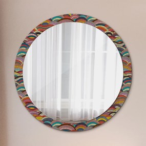 Kulaté dekorativní zrcadlo na zeď Bohemický ornament fi 100 cm