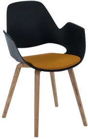 Houe Denmark - Židle FALK s dřevěnou podnoží a čalouněným sedákem