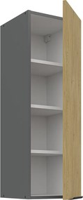 CREMONA ac | horní skříňka 30 G-90 1F policová | 30 cm | VYSOKÁ | antracit/cremona