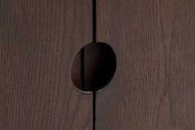 Designová skříňka Takayoshi 130 cm tmavě hnědá
