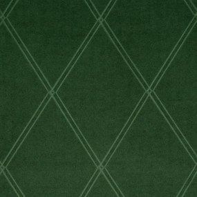 Tmavě zelený závěs ADORE1 z měkké látky s geometrickým vzorem