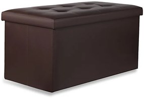 Skládací lavička s víkem XXL hnědá