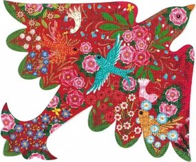 DJECO Obrysové puzzle Ptáček / 500 dílků / 56,6x47 cm