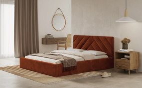 Postel PRATO 120x200 měděná s úložným prostorem