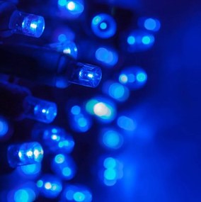 Venkovní LED vánoční řetěz -modrá, 10m, 500 LED, se záblesky